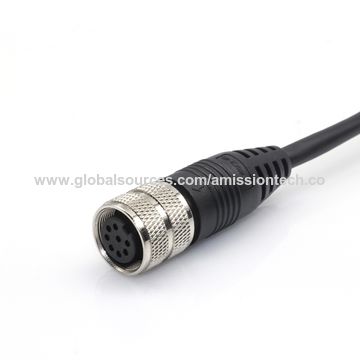 China M16 8PIN 12PIN 19PIN 24PIN molded type and panel mount waterproof ...