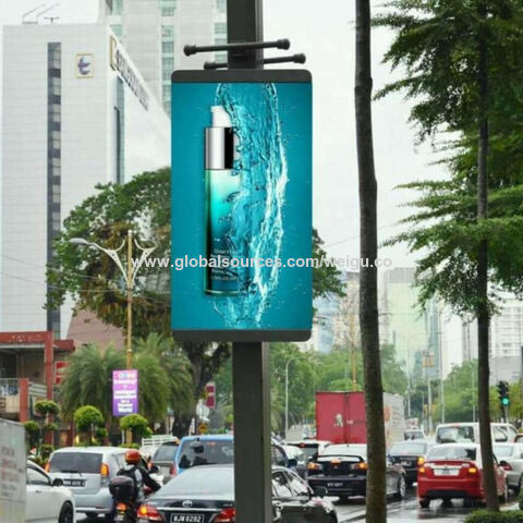 Outdoor Street Pole-mounted Led Display Pole-mounted Advertising Screen ...
