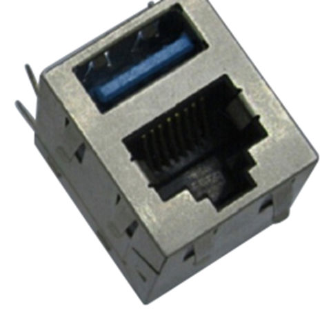 Buy Wholesale China Metal Shielded Cat5 Rj45 Usb Port Combo Connector ...