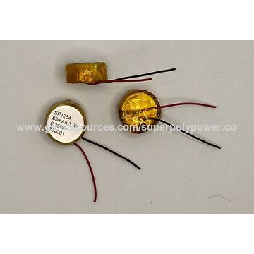 Buy Wholesale China 3.8v/65mah Rechargeable Lipo Battery Button Battery ...