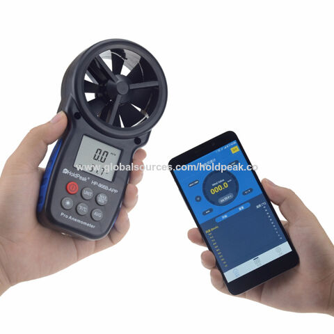 Buy Wholesale China 0.3~30m/s Digital Anemometer With Mobile App Wind ...