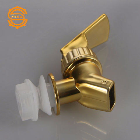 Made In China Golden Color Glass Bottle Chormed Plastic Water Faucet ...