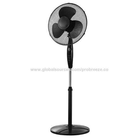 16 Inch 40cm Plastic Stand Fan Remote Control Rotating Pedestal Fan ...
