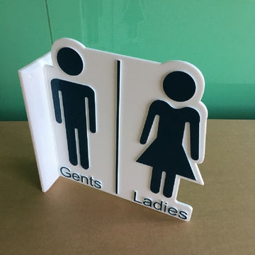 Buy Wholesale China Custom Acrylic Bathroom Door Sign Plexiglass Toilet ...
