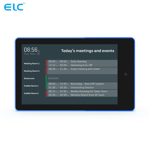 10.1-inch conference room digital signage with LED all round, PoE/NFC ...