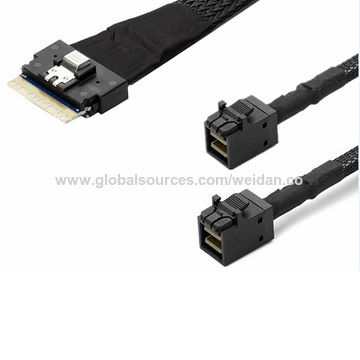 China SFF8564 8I Straight to Dual HD SFF8643 Straight Mini SAS Cable on ...