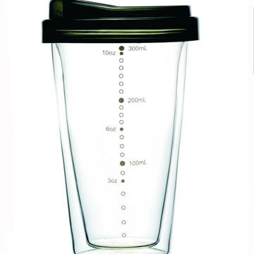 Buy Wholesale China 230ml/8oz Double Layer Borosilicate Glass Travel ...