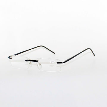 Buy Wholesale China Unisex Rimless Aluminum Temples Reading Glasses ...