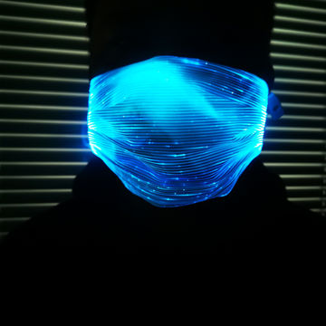 Buy Wholesale China Fashion Luminous Led Rave Mask Halloween Light Up ...