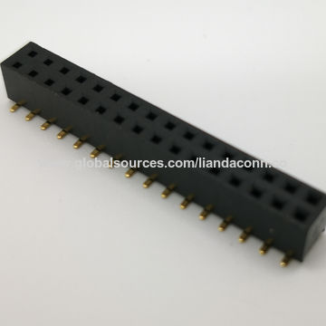 China Dual Row Female Header Connector Current Rating 1.5AMP Brass ...
