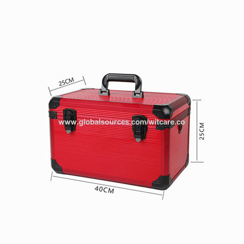 Aluminum alloy first aid box multi-layer storage medical emergency box ...