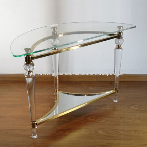 Antique Half Round Table Japanese Short Leg Table 2 Tiers Low Table for ...