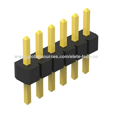 China 2-pin Header 2.54mm Pitch, Single Row Straight Type PCB ...