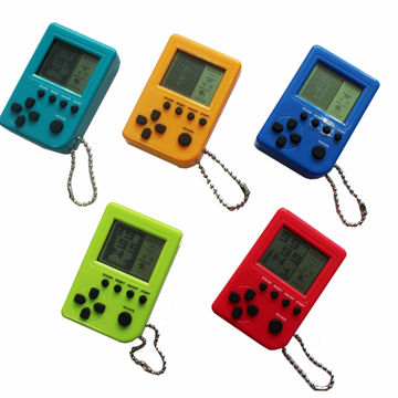 Mini video game electronic desktop games with key chain built 26 kinds ...