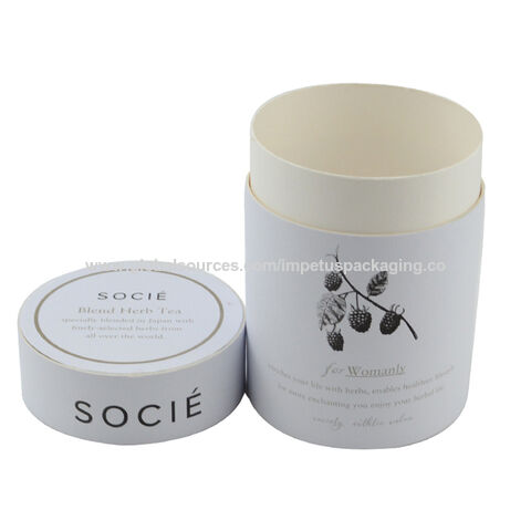 Buy Wholesale China Custom Round White Round Kraft Paper Tube Box Food ...