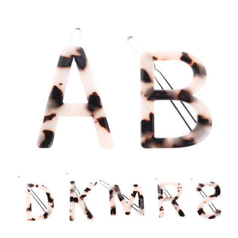 Hot selling letter hair clips made of Acetate for women, available in ...