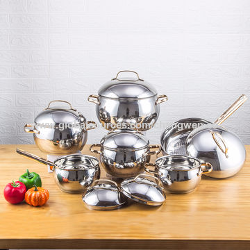 Buy Wholesale China 12pc Stainless Steel Kitchen Pan Set Cookware With ...