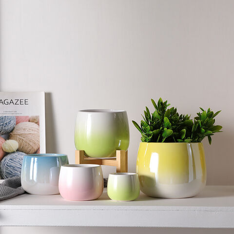 Buy Wholesale China Gradient Ceramic Succulent Flower Planter Pot ...