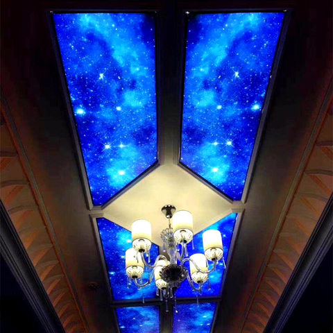 Lackfolie UV Printed decorative ceiling film PVC stretch ceiling film ...