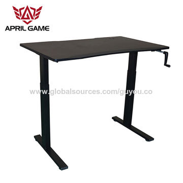 China April Game Carbon Fiber Desktop Height Adjustable Gaming Desk For ...