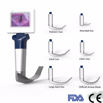 CE FDA Stainless Reusable Video laryngoscope, Electronic Endoscope ...