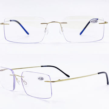 Buy Wholesale China Ultra Light Rimless Beta Titanium Reading Glasses ...