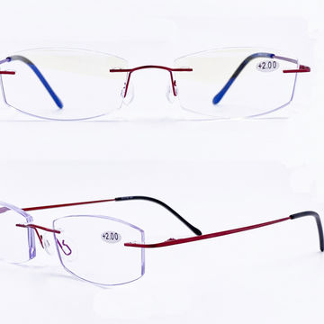 Buy Wholesale China Ultra Light Rimless Beta Titanium Reading Glasses ...