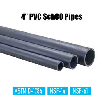 4" Schedule 80 PVC Pips Comply with NSF and ASTM, schedule 80 pipe ...