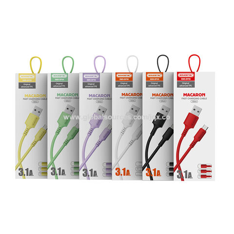 Buy Wholesale China 1.2m Macaron Colorful Usb Data Cable,data Cable For ...