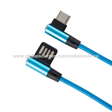 China Reversible USB C cable with aluminum shell in 90 degree angled ...