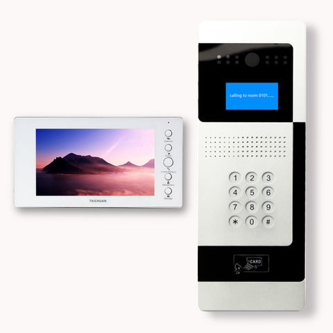 China 10 inch IP hands free dual communication video door intercom access control system on ...