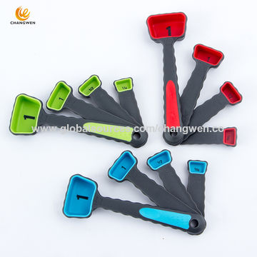 4 Pieces Portable 4 In 1 Collapsible Silicone Pp Handle Measuring ...