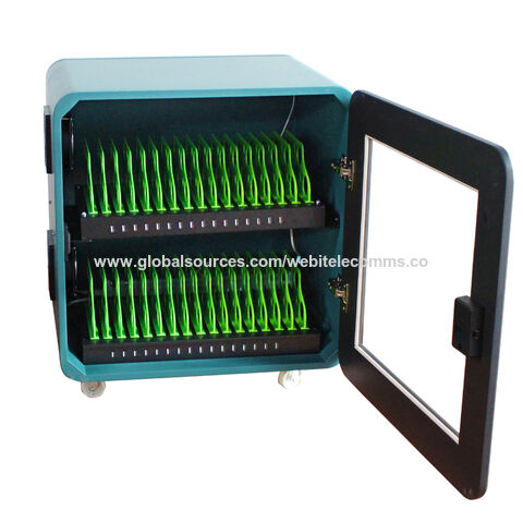 32 Ports USB 2.0 Max 2.4A Charging Power 11'' Tablet Charging Trolley ...
