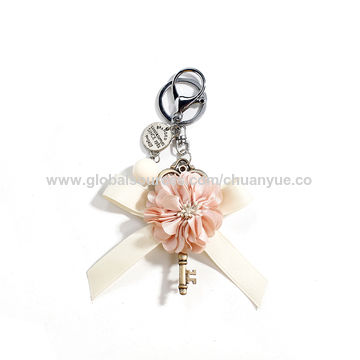 Buy Wholesale China Fancy Flower Keychains, Decorated With Ribbon Bow ...