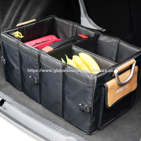 Car Trunk Organizer Folding Compartments Are Easily Expandable To Suit ...