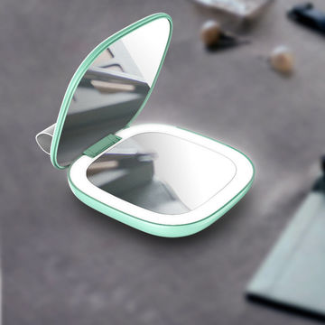 Buy Wholesale China Custom Logo Silicone Makeup Mirror Foldable Led ...