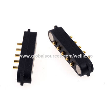 Mg005 Single Row Spring Loaded Male Female 2.54mm Magnetic Connector 5 ...