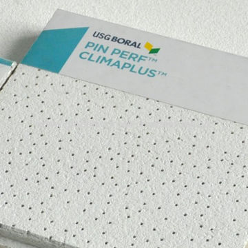 Acoustical ceiling board USG Boral 16mm Pin Perf climaplus, mineral ...