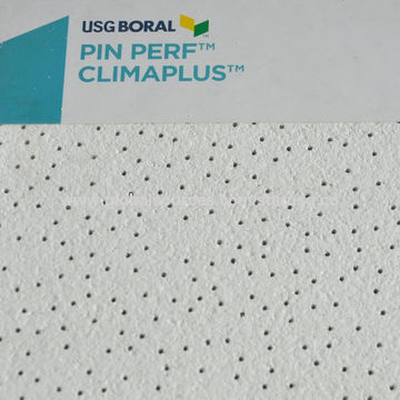 Acoustical ceiling board USG Boral Pin Perf climaplus, mineral fiber ...