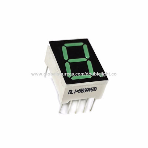 0.56" Single-digit 7 Segment Numeric Displays, Yellow Green and Black ...