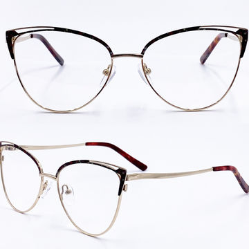 Bulk Buy China Wholesale Double Color Plating Metal Optical Frames For ...