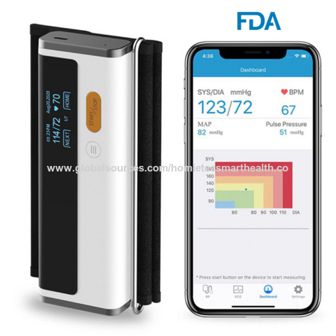 Buy Wholesale China Smart App. Ecg Blood Pressure Monitor Arm Type, Fda ...