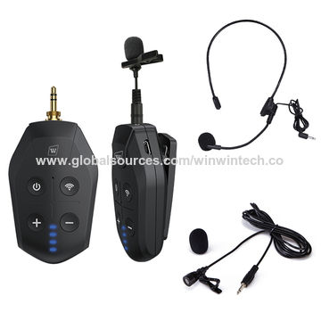 Rechargeable Portable Wireless Microphone System Headset, Lavalier ...
