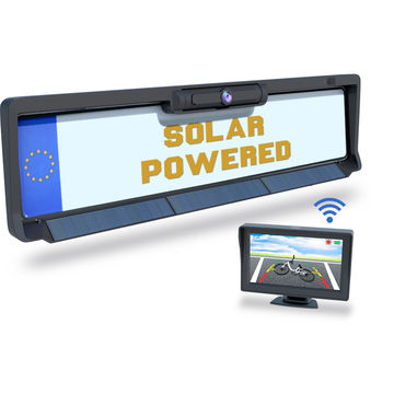 Buy Wholesale China Solar Power Car Plate Backup Camera With 4.3inch ...