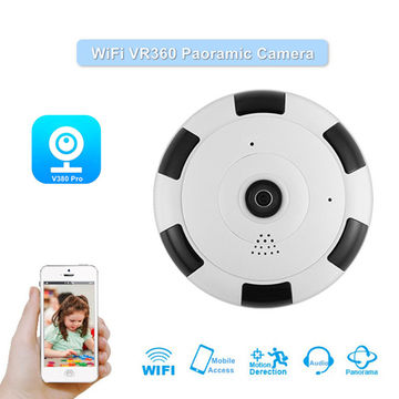 360 Panoramic Fisheye Lens IR Night Vision Home Motion Alarm Wifi Spy ...