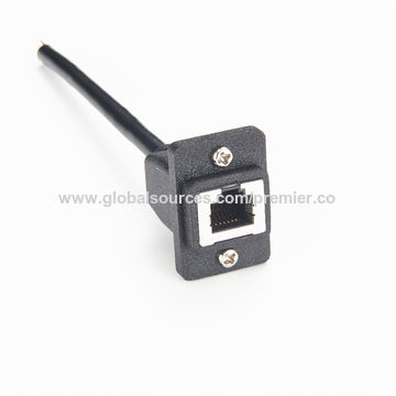 Panel Mount Ethernet Patch Cable 6p6c Female Socket To Phone Plug ...