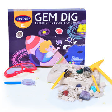 Amazon hot selling Science education toy gem dig toy treasure digging ...