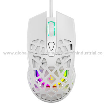 China Ultra Light Weight RGB Gaming Mouse With Holes Ergonomic Design ...