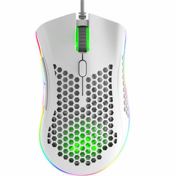 Light Weight FPS Style Gaming Mouse - With RGB Light -With Hollow Body ...