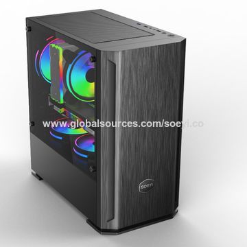 China Micro ATX Gaming Computer PC Case with handle on Global Sources ...